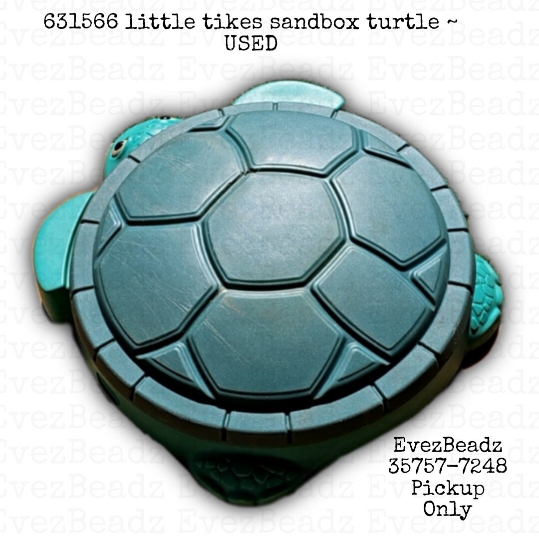 631566 Little Tikes Green Sandbox Turtle with Lid USED EvezBeadz PICKUP ...