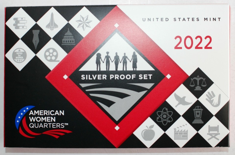 2022 US Mint American Woman Silver Quarters Proof Set Maya Angelou Dr ...