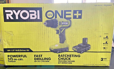 OPEN BOX Ryobi PCL206K2 One+ Drill Driver Kit - Comes with two ...