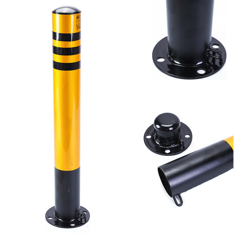 1x Lockable Parking Barrier Security Bollard Post for Car Park Night ...