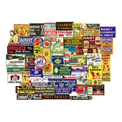 Advertising Sign Stickers, BARGAIN 2-PACK of Sticker Sheets, 49 ...