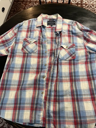 North River Outfitters Shirt Mens XXL 2XL Plaid Short Sleeve Button Up | eBay