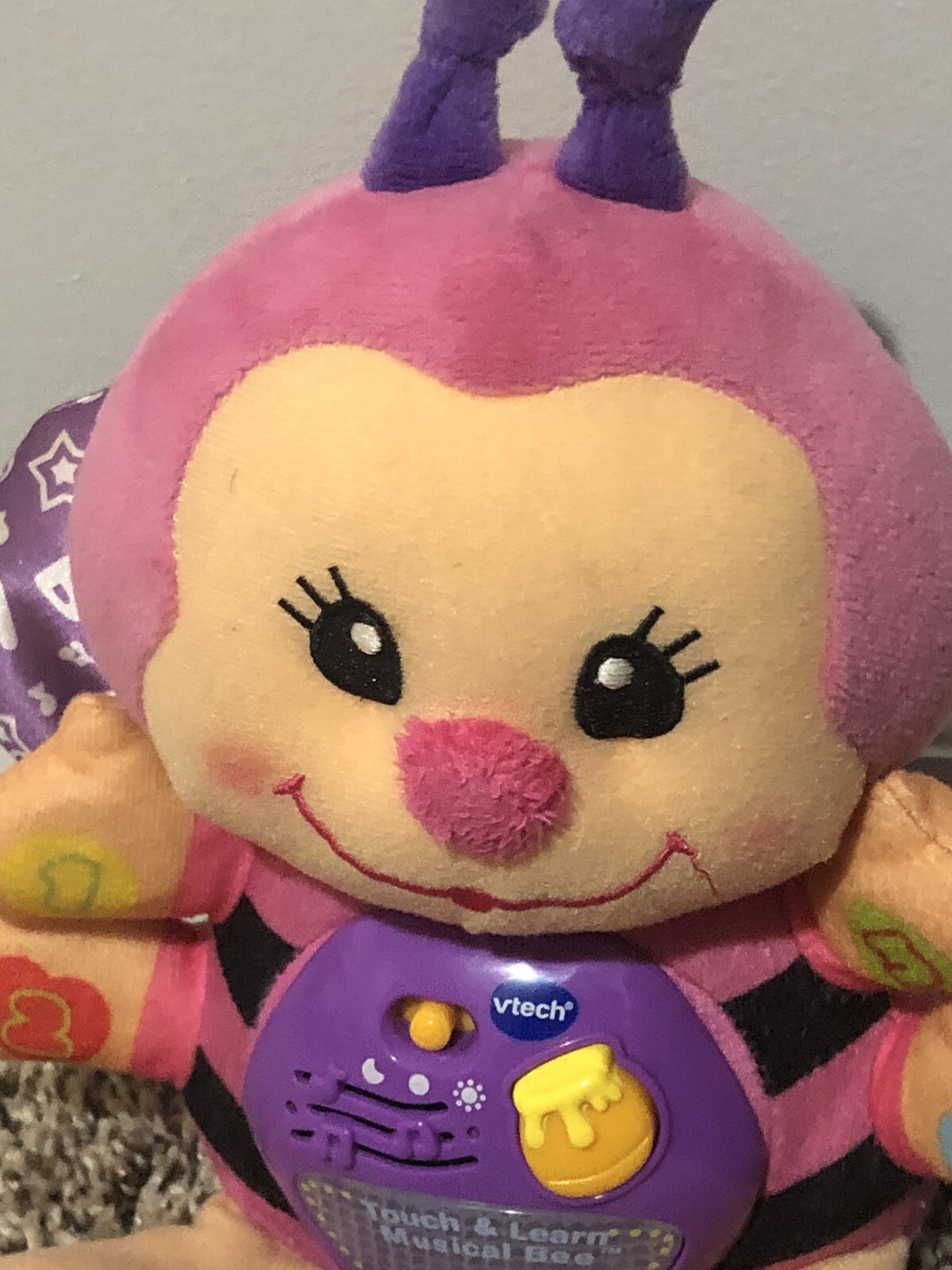 Vtech Touch & Learn Musical Bee Pink Light Up Motion Sensor Baby Infant ...