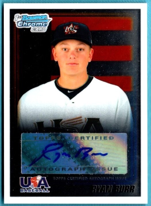 2010 Bowman CHROME 16U National TEAM Autograph Auto Ryan Burr Card #USAA-6 | eBay