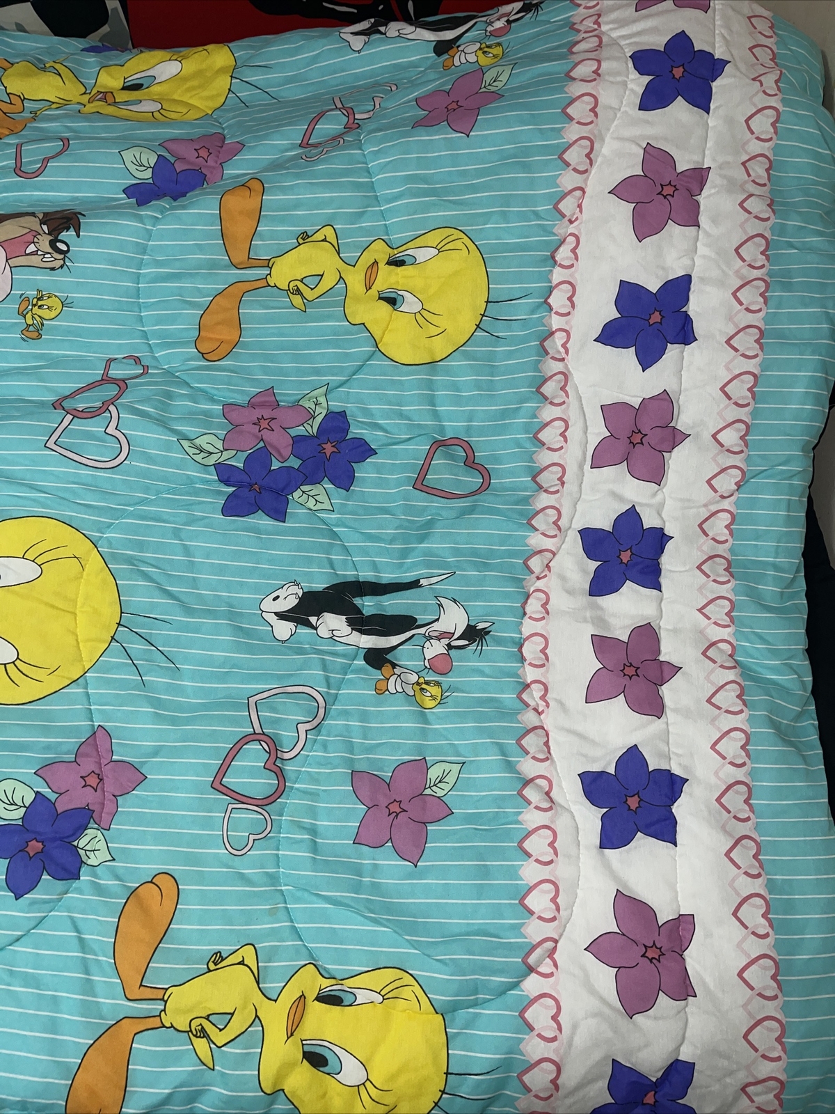 Looney Tunes Tweety Comforter Twin Size 1996 Vintage Bedding Blanket | eBay