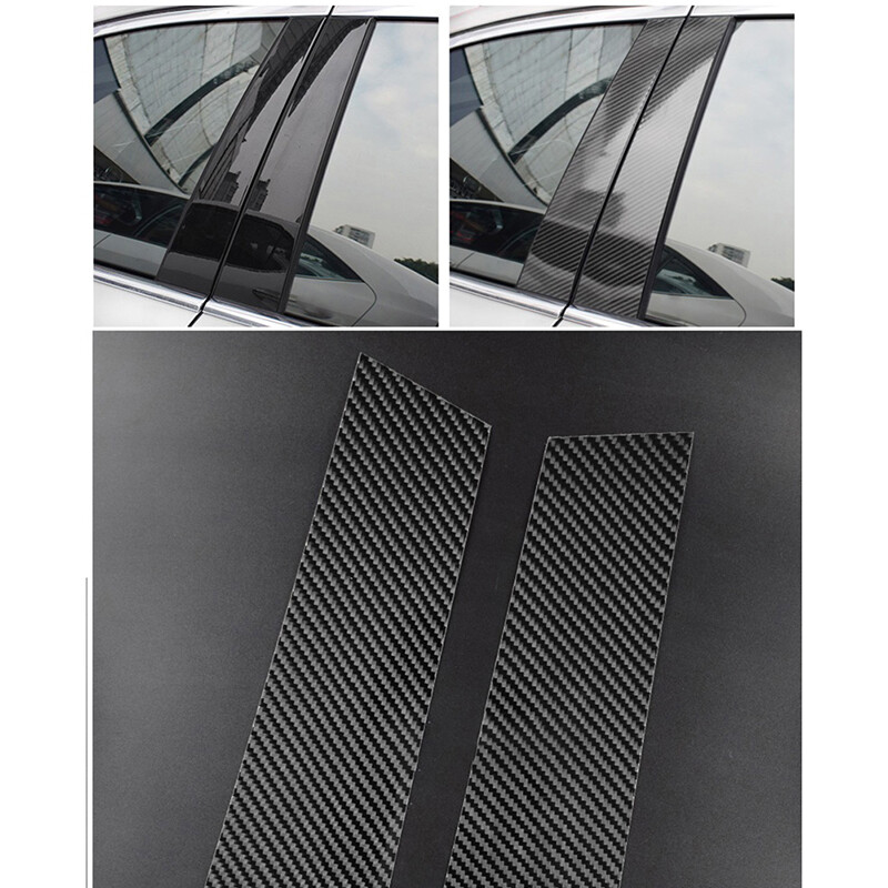 For BMW F10 F11 F07 2010-2016 Carbon Fiber Pillar Post Window Trim Door ...