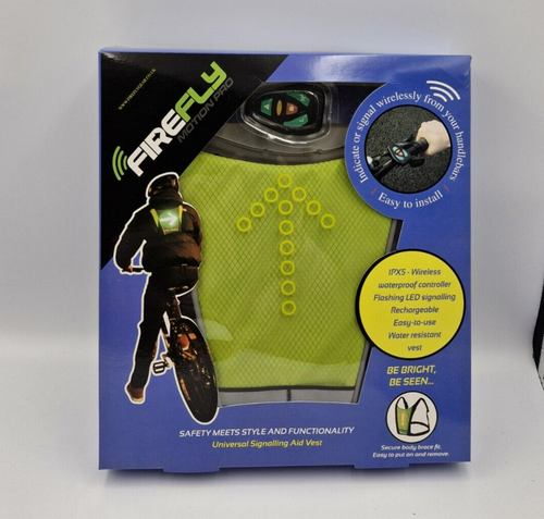 LED Reflective Vest Remote Control Signal Turn Cyclists Bike Horse ...