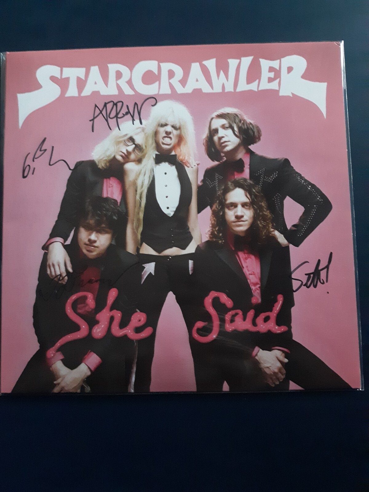 Starcrawler She Said Autographed Album Cover Only Arrow +3 Website ...