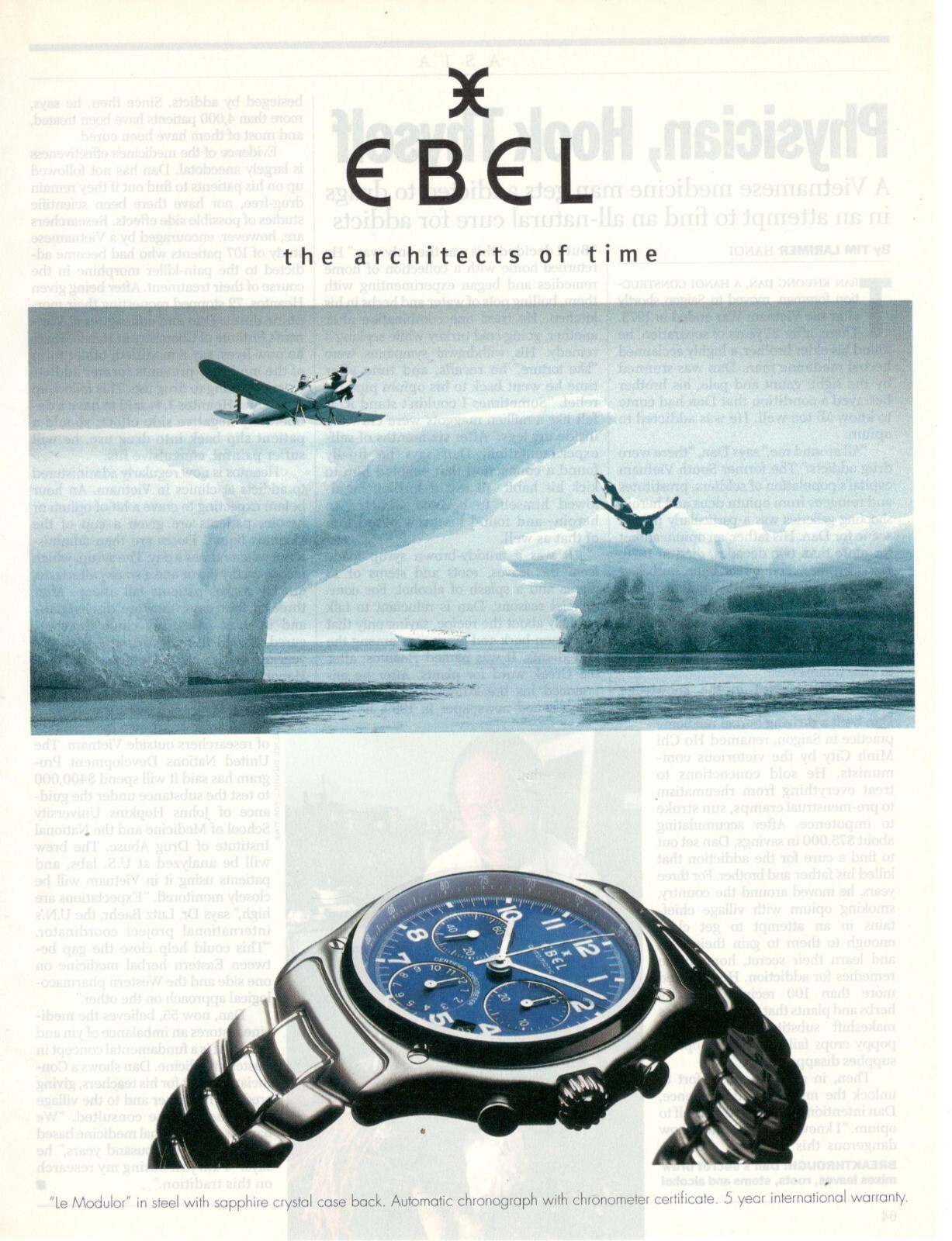 Ebel le Modulor Watch Architects of Time Advertising 1997 Original ...