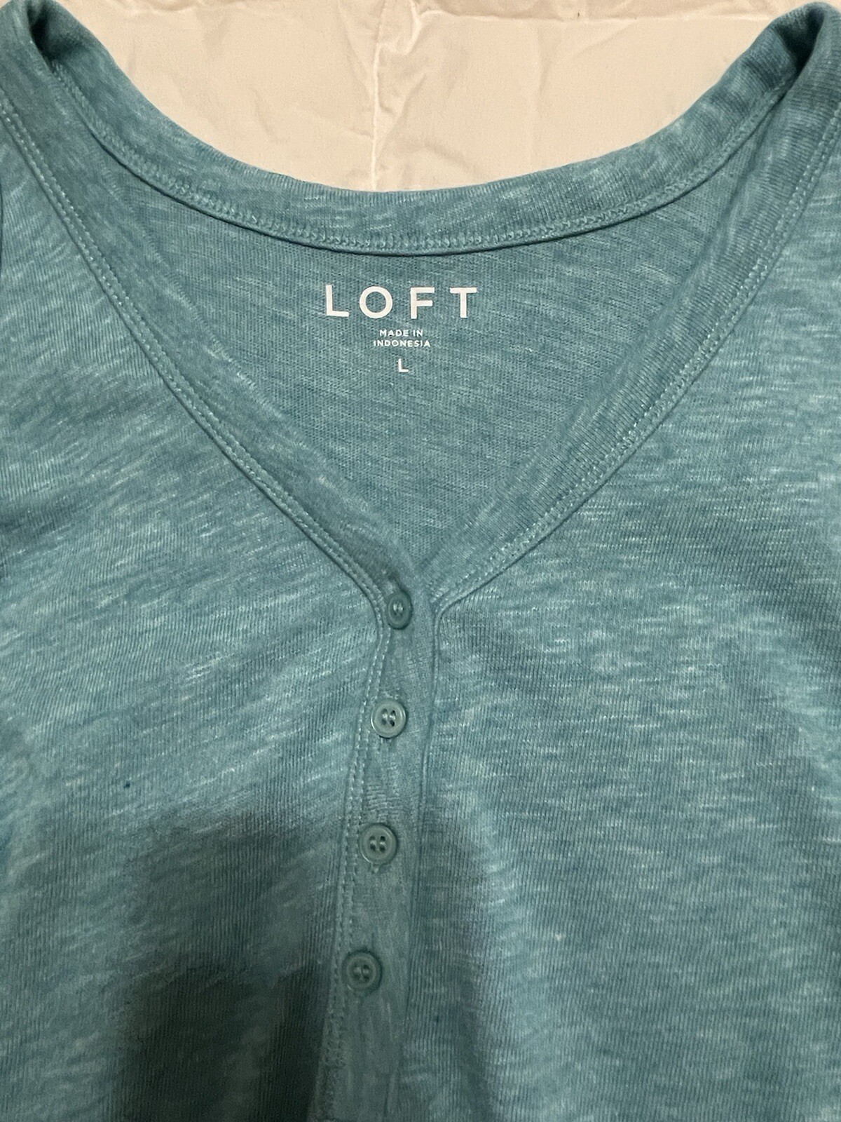 Loft Henley Sleeveless Racerback Tank Size L | eBay