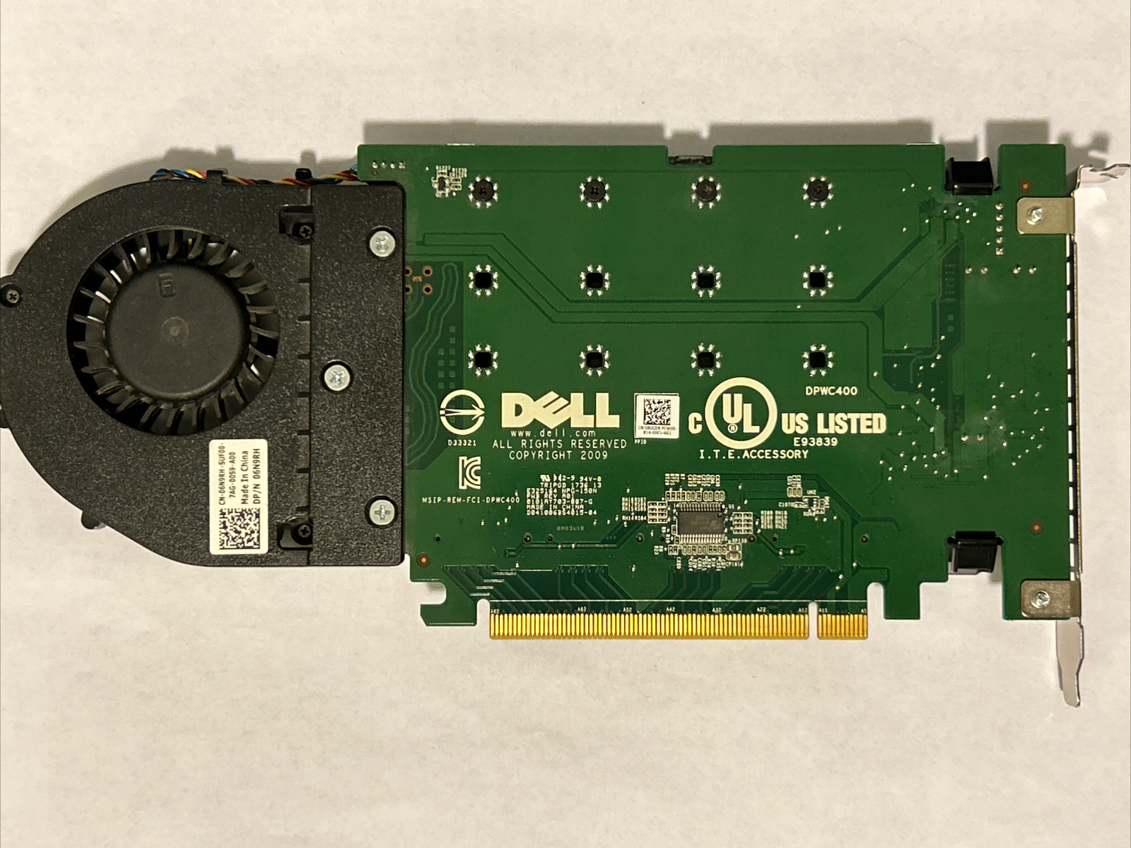 Dell DPWC400 Quad M.2 PCIe Solid State Drive Adapter Card P/N 080G5N ...