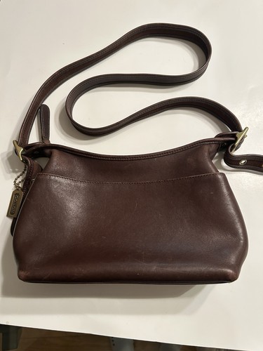 Vintage Coach legacy Crossbody Leather Bag dark Brown 9136 Hobo Style ...