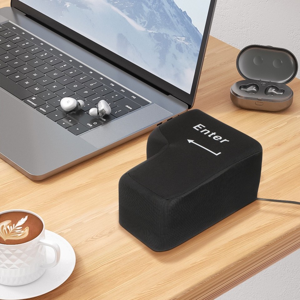 USB Stress Relief Nap Pillow Travel Work Giant Enter Pc Sized Key Big ...