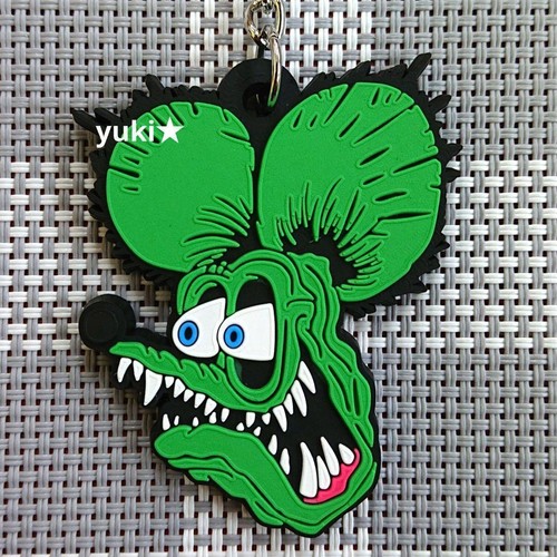 Rat Fink Face Rubber Key Chain American Miscellaneous Goods American ...