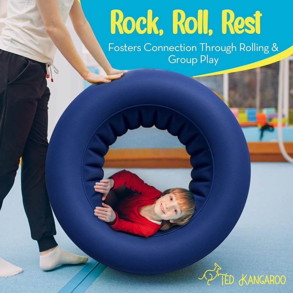 Barrel Roll Sensory Chair for Kids Calming Vestibular Toy Durable Easy ...
