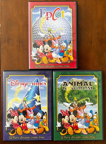 WALT DISNEY WORLD RESORT: Where Dreams Come True 3 DVD Lot Epcot Animal ...