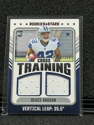 2023 Rookies & Stars Deuce Vaughn Cross Training Dual Patch RC 018/399 ...