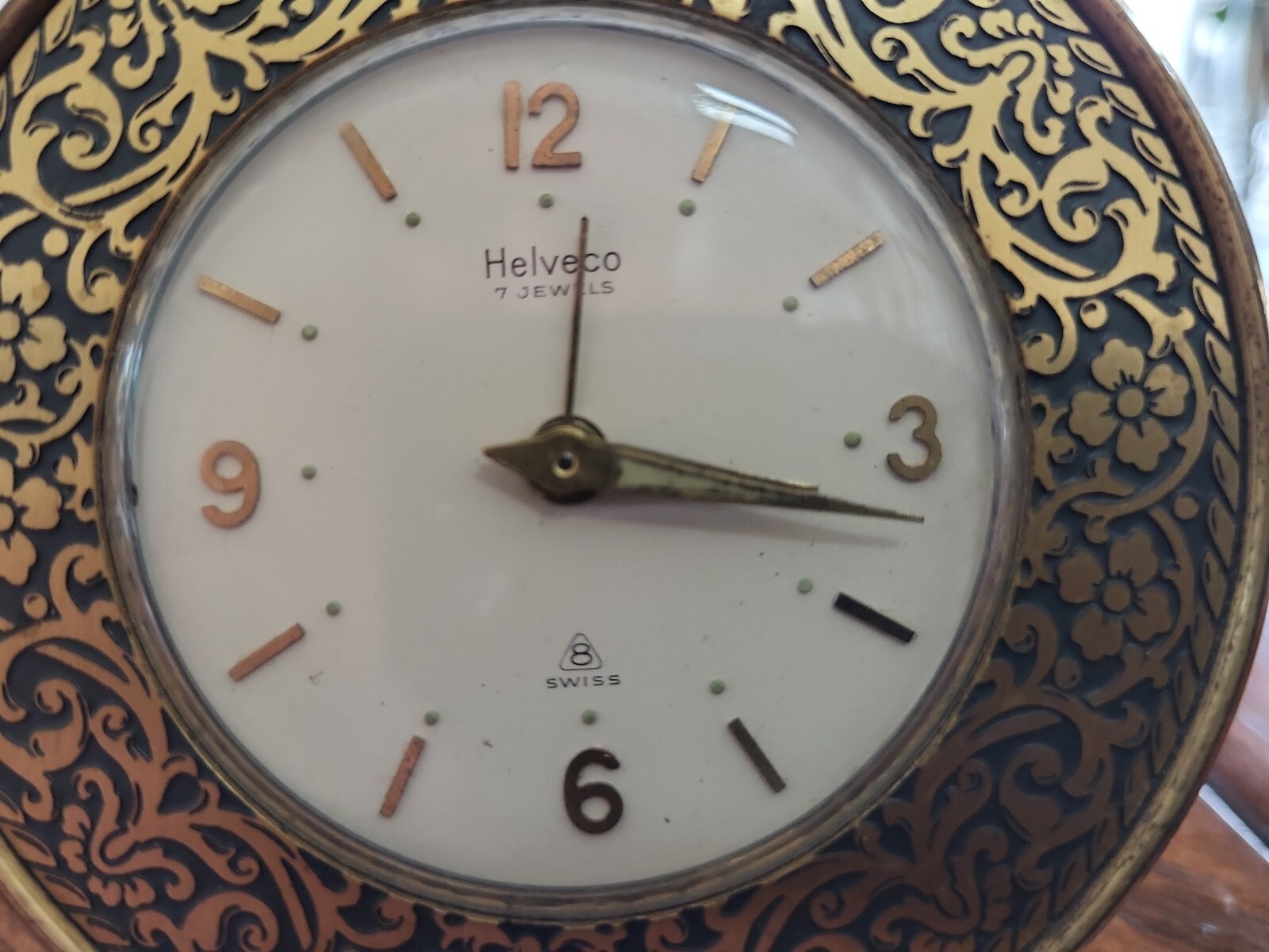 Helveco 7 Jewels 8 Day Swiss Alarm Clock | eBay
