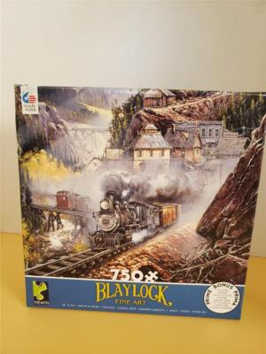 Mountain Train Steam Engine Blaylock Ceaco 750 Pc Jigsaw Puzzle Bridge ...