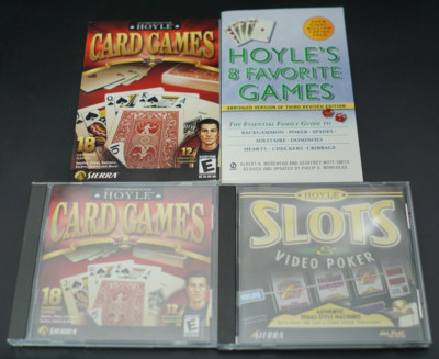 (2) vtg. Hoyle Card Games Slots Video Poker PC CD-ROM Sierra TESTED ...