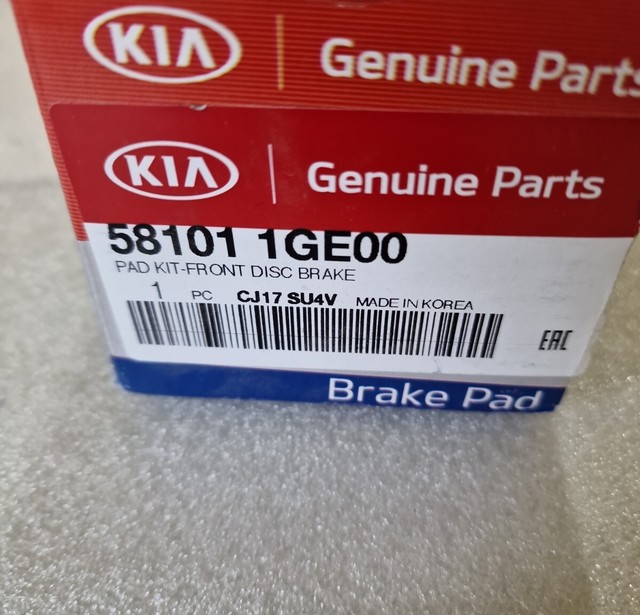 Genuine Kia Rio 2 HYUNDAI I20 Front Brake Pads 58101 1ge00 for sale ...