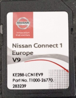 Nissan Connect 1 SD Card Satellite Navigation Update V9 2019 Cover All ...