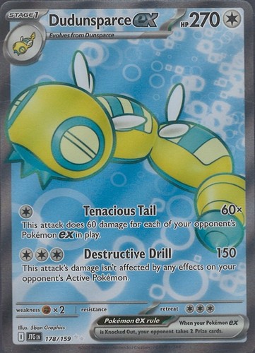 Dudunsparce ex 178/159 Full Art - 2025 Pokémon Card JTG EN Journey ...