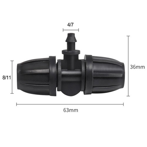 High Quality Home Yard Irrigation Tube Connectors Barbed Tee 1/2Inch To ...