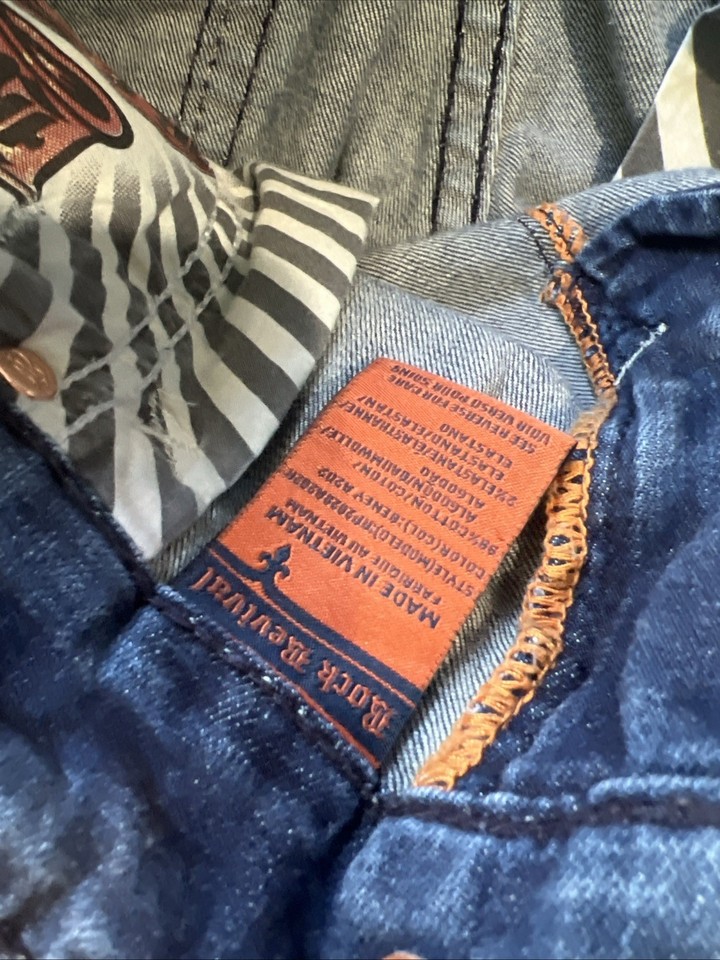 Rock Revival Beney Alt Straight Distressed Men's Size 32 Jeans | eBay