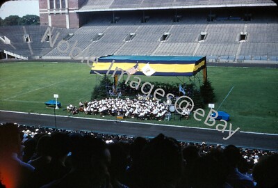1950s Band at Memorial Stadium Univ of Illinois Champaign Kodachrome ...