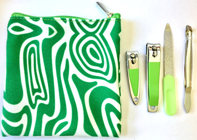 5 PIECES DANIELLE MANICURE SET & CARRYING CASE: NAIL FILE, TWEEZER ...