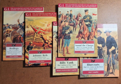 5 G.I. Books - Illustrated History American Soldier - Johnny Reb, Billy ...