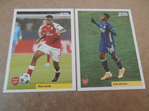 IWOBI + NKETIAH (ARSENAL), 2 FOOTBALL ROOKIE CARDS SO FOOT (JT29) | eBay