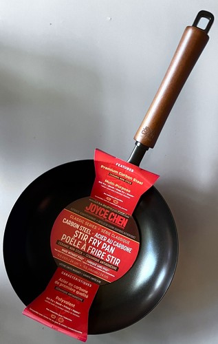 Joyce Chen Asian Cookware- 9.5" Wok- Carbon Steel- Ceramic Non Stick ...