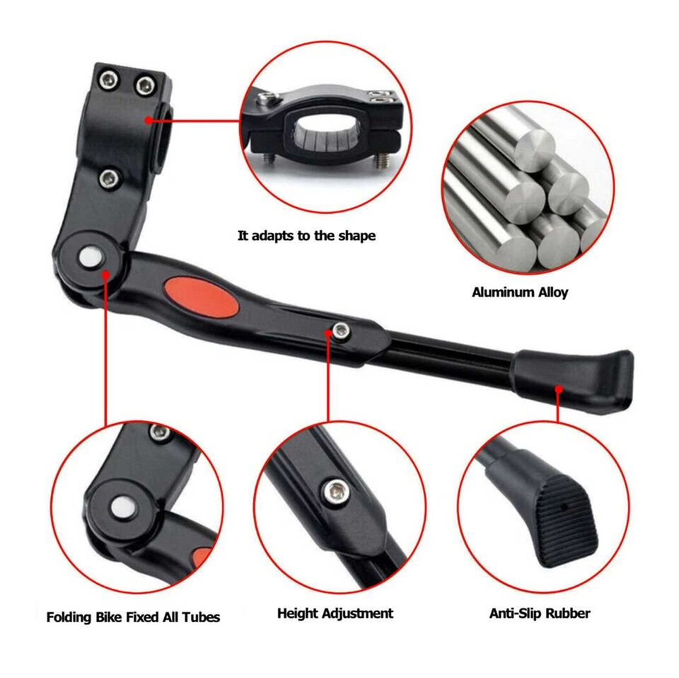 Bike KICK STAND Bicycle UNIVERSAL Mountain MTB Road Adjustable Side 24 ...