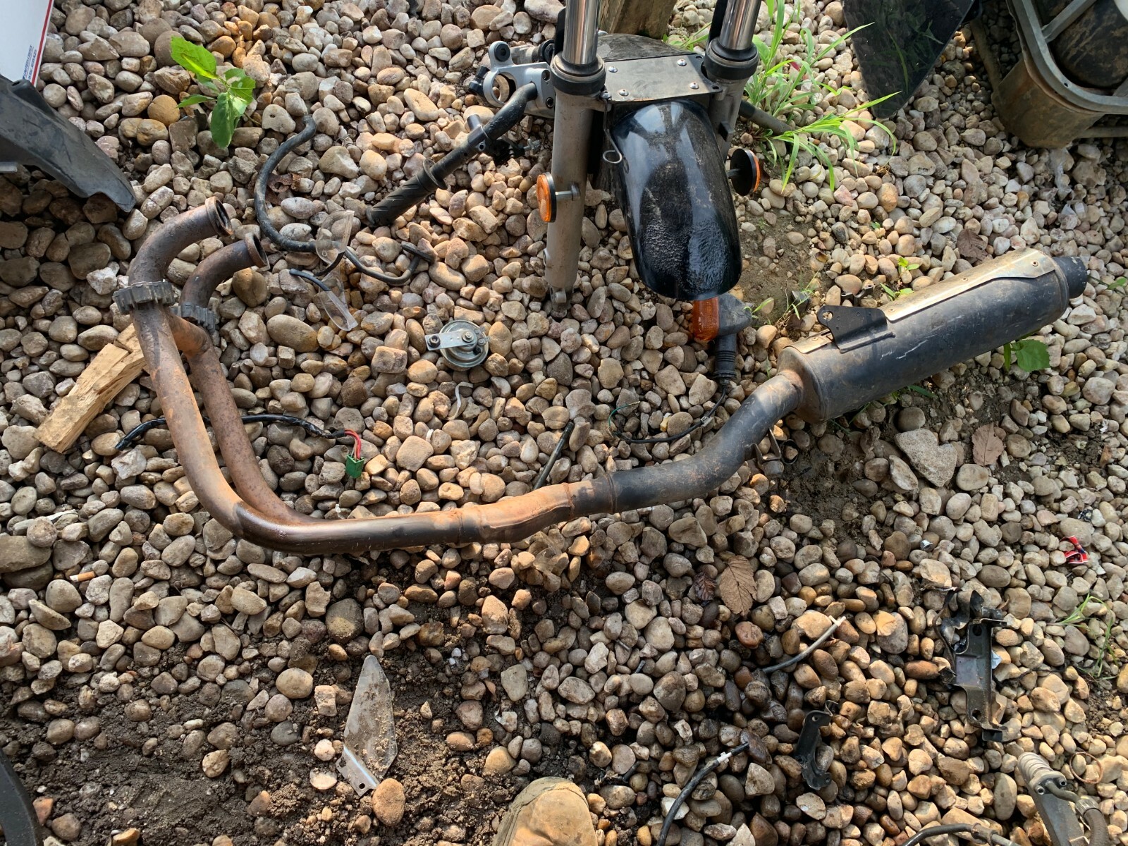 04-09 SUZUKI GS500F GS500 COMPLETE OEM STOCK HEADERS EXHAUST MUFFLER ...