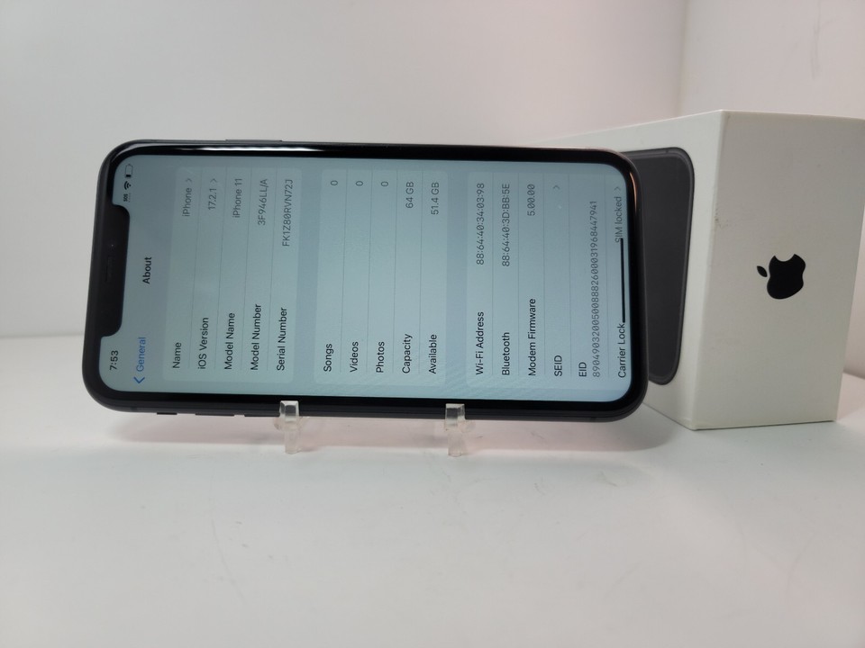 Apple iPhone 11 - 64GB - Black -MetroPCS For partESN-Demo ver ...