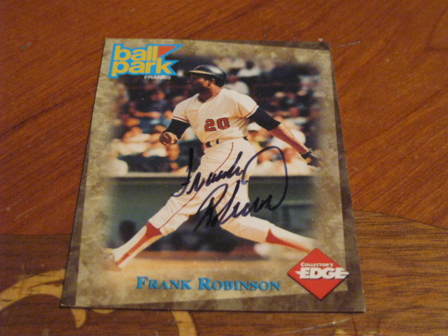 Frank Robinson Autographed Baseball Card JSA Auction Cert 2 | eBay