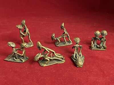Authentic African Bronze Tribal Statues Depicting Sexual Positions Akan ...