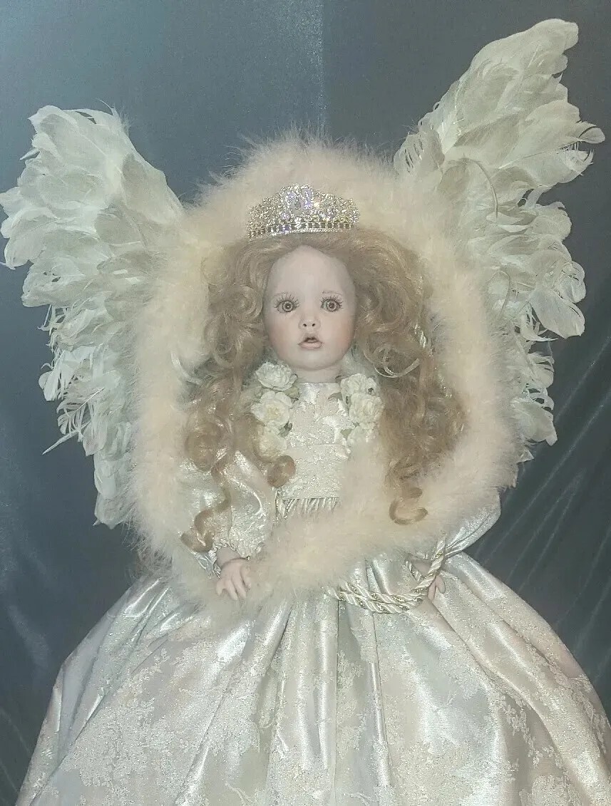 RARE. FALLON by Linda Rick/The Doll Maker. 24" ANGEL Porcelain Doll ...