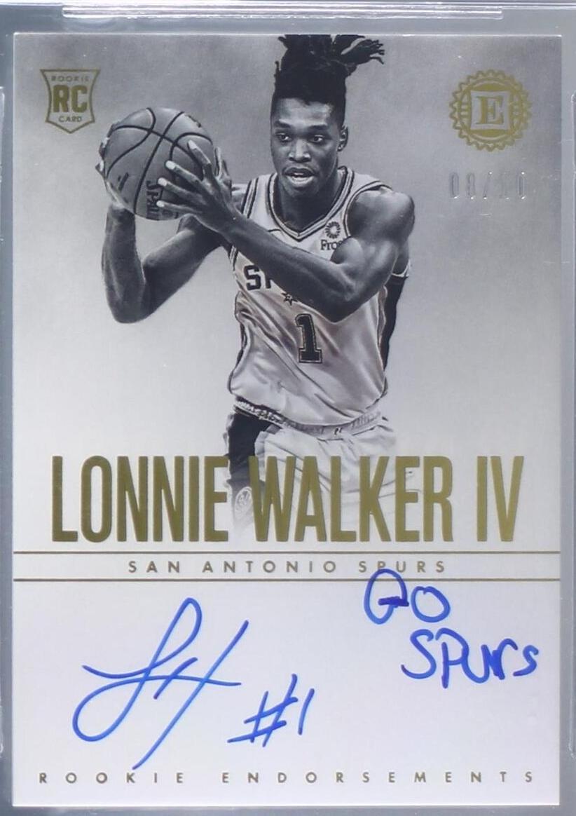 2018-19 Panini Encased - Rookie Endorsements Lonnie Walker IV #126 Gold ...