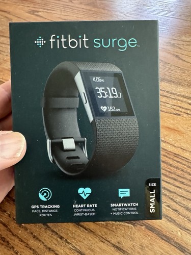 Fitbit Surge Fitness Super Watch Activity Tracker - Black GPS Small New ...