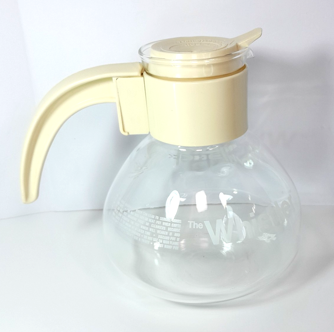 The Whistler Gemco 8 Cup Vintage Coffee/Tea Pot Glass Made in USA VGC ...