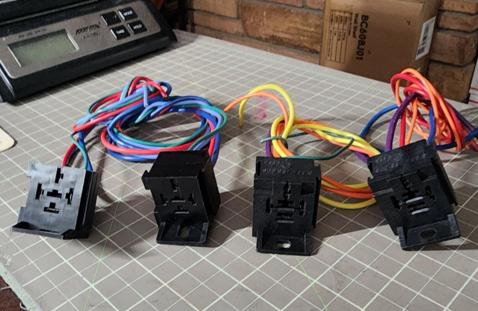 🔧5-PIn 4-Wire Relay Socket⚡INTERLOCKING BLOCK Type⭐4 Lot Different Wire ...