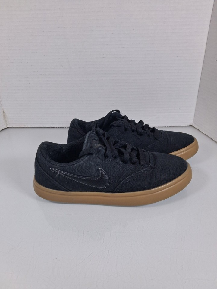 Nike SB CHECK Canvas GS Black Gum SkateBoarding Youth Shoe Size 4.5 ...