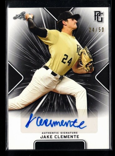 2021 Leaf Perfect Game BLACK RC AUTO Jake Clemente! Marlins Autograph ...