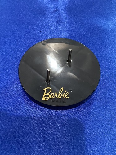 Excellent! VINTAGE BARBIE "TM" BLACK TWO Prong PEDESTAL STAND ...