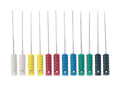 3D Dental Endodontic SS Root Canal Barbed Broaches Files 25mm All Sizes ...
