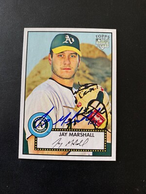 Jay Marshall Signed Signed 2007 Topps '52 Rookie Card Oakland Athletics ...