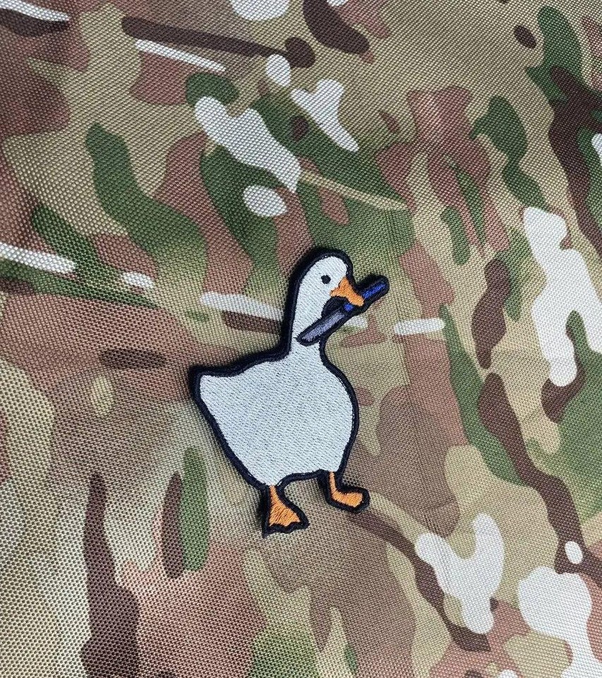 Tactical Military Patch "Goose with Knife" Hook & Loop Morale Badge ...